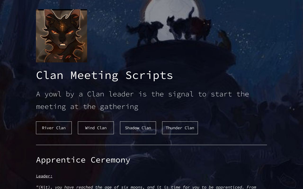 Clan Meeting Scripys